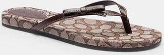 Coach Flip-Flop Aus Signature-Jacquard Mit Schleife