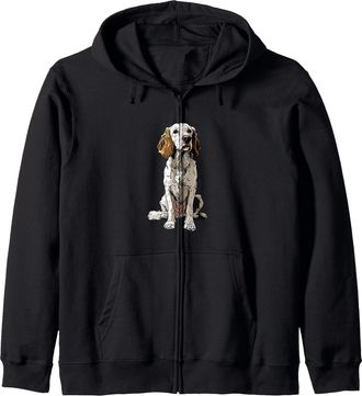 Whyitsme Design Englischer Setter Hund Illustration Kapuzenjacke
