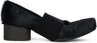 Uma Wang Fur-Lined Calfskin Loafer - Black