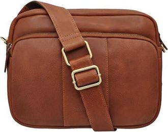 Zerimar | Sac messager en cuir v&eacute;ritable pour femme | Sac messager en cuir naturel pour femme avec plusieurs compartiments | Id&eacute;al au quotidien, en voyage ou 