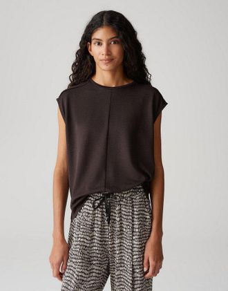 OPUS Kurzarmshirt SLUMMI Regular mit feiner Rippstruktur