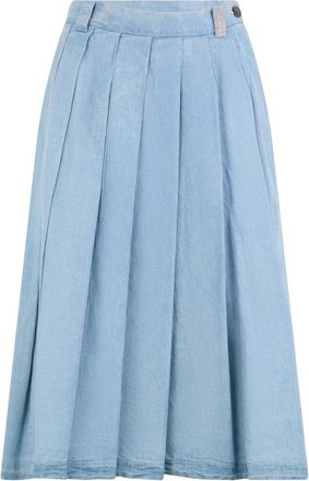 Fabiana Filippi Femme, Jupes, Bleu, Taille: 36 FR Jupe Midi Pliss&eacute;e avec Ceinture