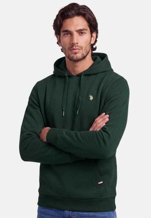 U.S.Polo Association Hoodie mit Fleece-Innenseite und gesticktem Brustlogo Weicher Herren-Hoodie mit K&auml;ngurutasche und normaler Passform