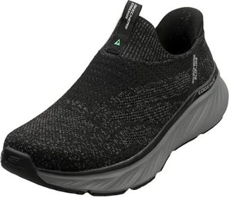 Skechers Homme Edgeride Commissioner Basket, Black Knit/Charcoal Trim, 43 EU