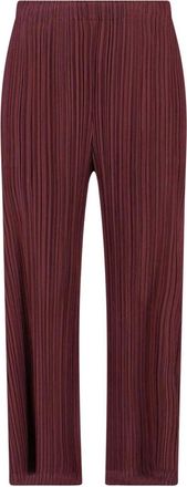 Pleats Please Issey Miyake Pantalon Couturier - Rouge