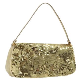 Miu Miu Pre-owned Suede Shoulder Bag - - Pre-owned - Damen - Gelb - ONE SIZE