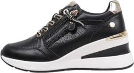 Xti Sneakers Femme Noir - Chaussures Confortables et polyvalentes - Mode d&eacute;contract&eacute;e - Mod&egrave;le 14510201 (Taille35)