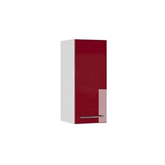 Vicco elément Haut de Cuisine Fame-Line, Rouge Bordeaux Haute Brillance/Blanc, 30 cm