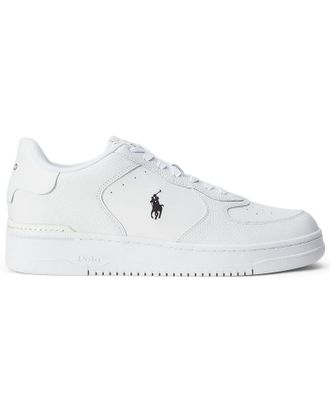 Ralph Lauren Wei&szlig;er Leder-Sneaker Masters Court in