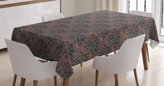 Abakuhaus Naher Osten Tischdecke, Orientalisches Paisley Motiv, Personalisierter Druck mit Klaren Farben Waschbar Wasserfest kein Verblassen, 140 x 200 cm, Mehr