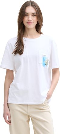 Tom Tailor Damen 1046548 T-Shirt, 20000-White, S