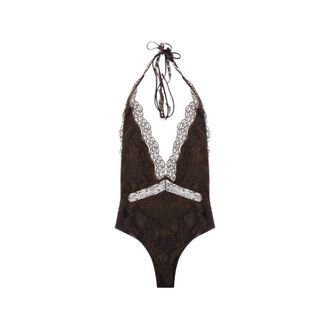 Andamane Body Patchwork - Femme - Tops - Brun - Taille: 40 FR
