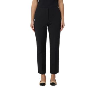 Emporio Armani Schwarze- gerade geschnittene Hose - - Trousers - Damen - Schwarzk - M