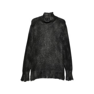 Avant Toi Distressed Roll-neck Sweater