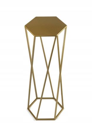 HowHomely Gold Blumenst&auml;nder Metall 70 cm Hoch - Solider Blumenhocker in Sechseckiger Form - Pflanzenst&auml;nder im Loft-Stil f&uuml;r die Innendekoration