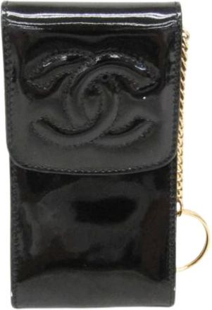 Chanel Pre-owned Coco Mark Mini Pouch with Keyring - Femme - Pre-owned - Noir - Taille: ONE Size