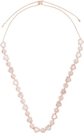 APM Monaco collier Heart & Dot serti de cristaux - Rose