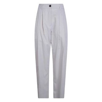 STUDIO NICHOLSON Acuna Double Pleat Front Pant - - Trousers - Damen - Wei&szlig; - M