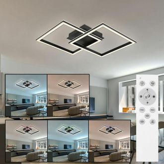 ETC Shop Etc-shop - led Deckenlampe Schlafzimmerleuchte Wohnzimmerlampe Designleuchte, Dimmbar rgb Fernbedienung Timer, 40W 2500lm 2700-6500K