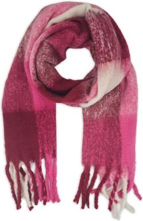 styleBREAKER &Eacute;charpe en tissu pour femme &agrave; motif &agrave; carreaux | Longue &eacute;charpe avec glands &eacute;pais et longs | &Eacute;charpe tricot&eacute;e dhiver douce en mati&egrave;re chaude type &eacute;tol