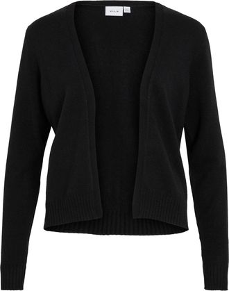 Vila Damen Viril Short L/S Knit Cardigan-noos Strickjacke, Schwarz (Black),XXL