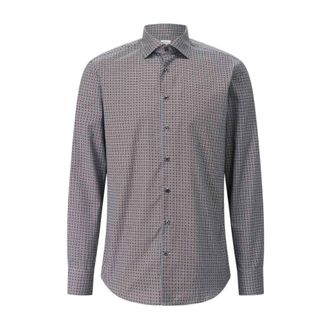 Stenstr&ouml;ms Gemustertes Regular-Fit Twillhemd - - Shirts - Herren - Grau - XL