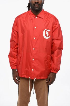 Celine Nylon Windbreaker Jacket with Printed Logo Größe 48