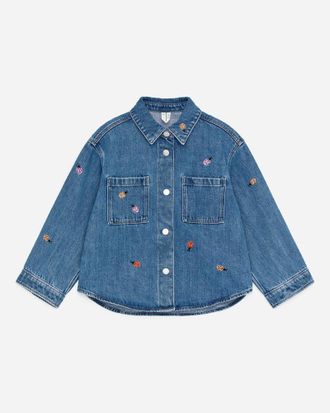 Arket Besticktes Jeanshemd -Blau