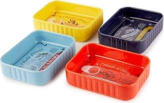 Balvi Serviertablett Aperitiv Conserverie Retro-Design Einer Fischkonservendose Keramik