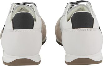 HUGO BOSS Logo-Embellished Leather Trimmed Sneaker - White