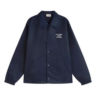 Dr&ocirc;le de Monsieur Wasserabweisende Nylonjacke mit Slogan - - Jackets - Herren - Blau - M