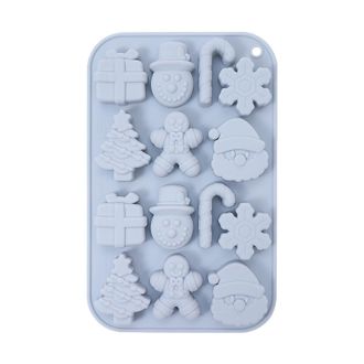 Generico Silikonformen f&uuml;r den Urlaub, antihaftbeschichtet, 14 Mulden, vielseitig einsetzbare Weihnachtsseifenformen f&uuml;r Kuchen, Basteln, Fondant, Schokolade, 