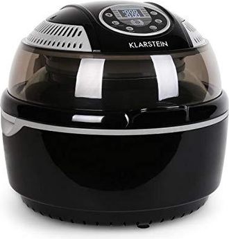 Klarstein Klarstein VitAir Fryer - Friteuse &agrave; air chaud, Grillade, Halog&egrave;ne infrarouge, 1400W, Sans pr&eacute;chauffage, Nettoyage facile, Accessoires nombreux, 50-230