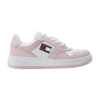 Tommy Jeans Retro Basket Leder Pink Sneakers - - Shoes - Herren - Rosa - 38 EU