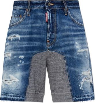 Dsquared2 Homme, Shorts, Bleu, Taille: XS Denim Shorts avec Effet Vintage