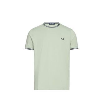 Fred Perry Baumwollstickte T -Shirt - Blau