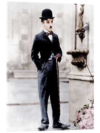 Posterlounge Charlie Chaplin der Tramp Acrylglasbild 30 x 40 cm Wandbilder Wanddeko