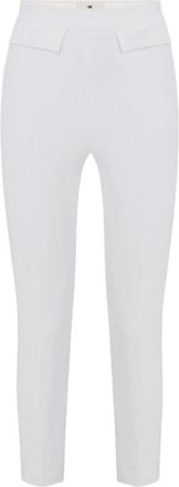 Elisabetta Franchi Femme, Pantalons, Blanc, Taille: 44 FR Pantalone