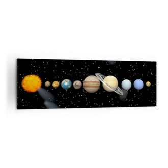Arttor Bilder auf Leinwand 160x50cm Leinwandbild Universum Galaxie Planeten Sterne Groß XXL Wanddeko Bild Schlafzimmer Wandbilder Dekoration Wohnzimmer Wall 