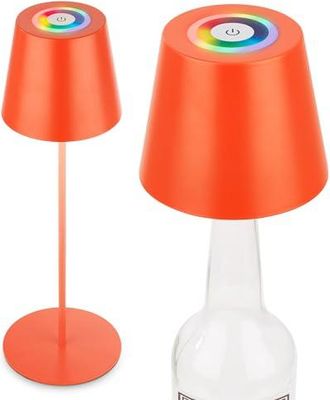 Briloner Lampe de table LED sans fil 3-en-1 RGBW IP44, tactile, dimmable, batterie et ampoule rempla&ccedil;ables, chevet, lecture, camping, lampe &agrave; batterie, 36x12 c