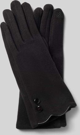 Eem Fashion Handschuhe aus elastischem Material-Mix mit Zierkn&ouml;pfen