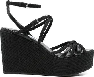 Jimmy Choo London Femme, Chaussures, Noir, Taille: 40 EU Nyra 100 Wedge Sandal