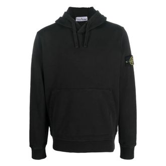 Stone Island Homme, Sweatshirts et sweats &agrave; capuche, Noir, Taille: S Sweat &agrave; Capuche Jersey avec Badge Logo