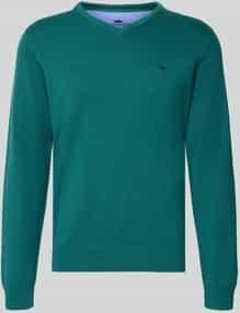 Fynch-Hatton Strickpullover mit Label-Strickerei