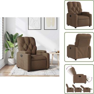 vidaXL The Living Store - vidaXL Relaxsessel Braun Stoff