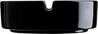 Luminarc Cendrier Empilable - Design Classique - Cendrier en Verre Tremp&eacute; - Compatible Lave-Vaisselle - Fabrication Fran&ccedil;aise - Diam&egrave;tre 10.7cm - Noir