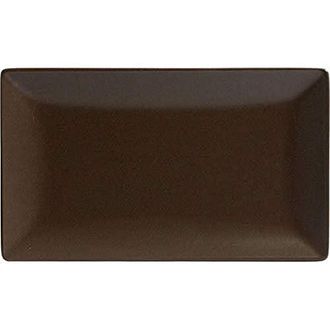 Elite 38904 Rechteckiges Tablett, Schokolade, 20 x 13 x 2 cm, Porzellan
