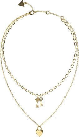 Guess JUBN04216JWYGT-U Halskette mit Herz und Schl&uuml;sseln
