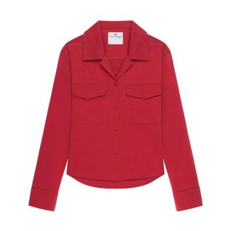 Courr&egrave;ges Rotes Baumwollhemd mit Pattentaschen - - Blouses & Shirts - Damen - Rot - XS