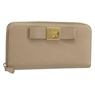 Prada Pre-owned Long Wallet - Femme - Pre-owned - Beige - Taille: ONE Size